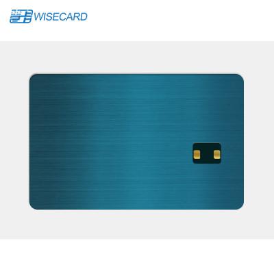 China Customized Metal Business Card with Magnetic Stripe Dual Interface CR80 86x54mm for sale