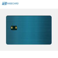China WCT Metal Business Card with Hidden RFID NFC Chip Writeable Hybrid Dual-Interface 86x54mm for sale