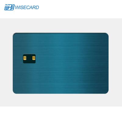China WCT Metal Business Card with Hidden RFID NFC Chip Writeable Hybrid Dual-Interface 86x54mm for sale