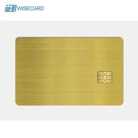 China WCT Dual Interface NFC Metal Business Card 4K Gold with QR Code Custom Size 86x54mm for sale