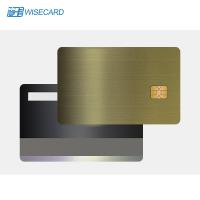 China Metallic Surface Effect Smart Card CR80 85.5x54mm Contactless NFC Data Transfer for sale