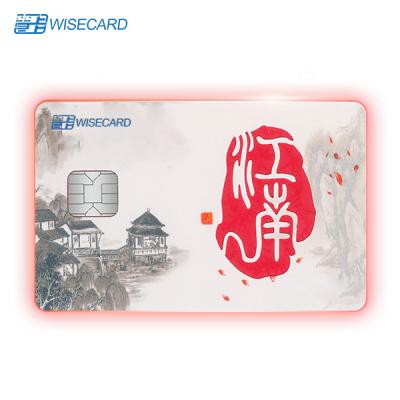 China LED Light Payment Card with 360° Edge Glow - ISO7810 Compliant for sale