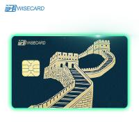 China Battery-Free LED Smart Card 85.6x54x0.76mm 360° Edge Glow for Secure Transactions for sale