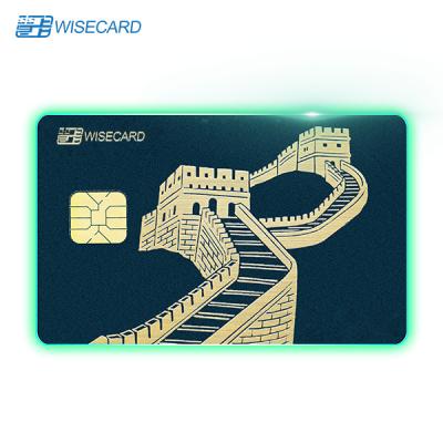 China Battery-Free LED Smart Card 85.6x54x0.76mm 360° Edge Glow for Secure Transactions for sale