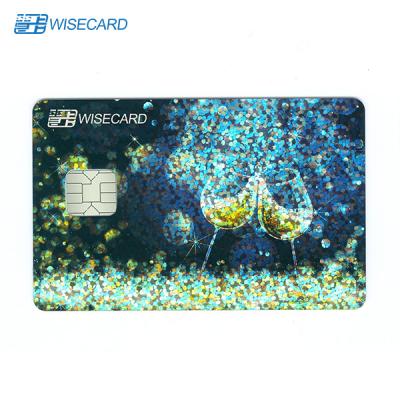 China Custom PVC Smart Chip Card Business Card CR80 0.76mm with Gold Hot Stamping Printing for sale