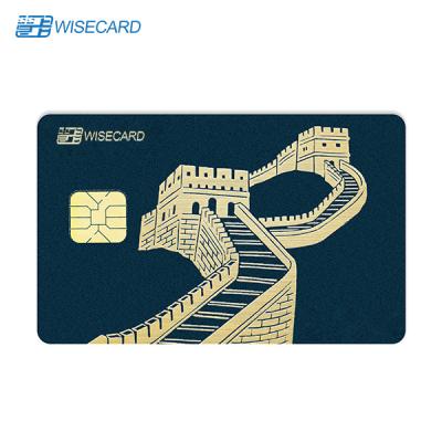China Custom PVC Chip Card with Imitate Metal Sinking Carving Technology CR80 0.76mm for sale