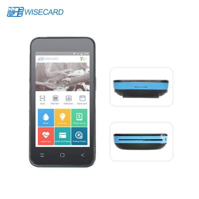 China 4.5 Inch Handheld Android POS Terminal with NFC Barcode Scanner 1GB RAM 8GB Flash for sale