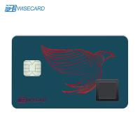 China Biometric Pin Code Fingerprint Payment Card 86x54x0.76mm for sale