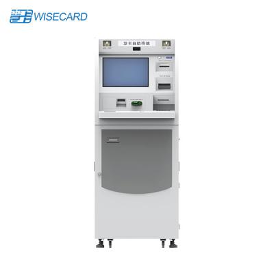 China Cashless Smart Teller Machine Flat Card Printer with Card Reader 19 Inch Touch Screen for sale
