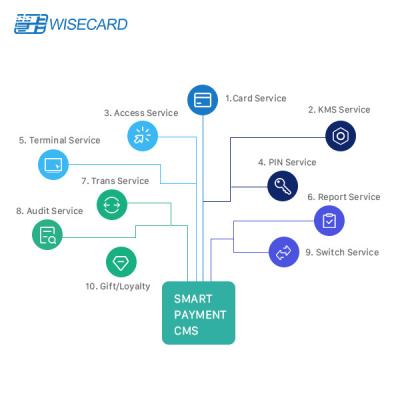 China Wisecard EMV Card Management System with POS Authorization and Merchant Services for 60+ Countries for sale