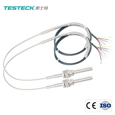 China SUS304 2 3 4 Wire Rtd Pt100 Temperature Sensor For Armored Cable for sale