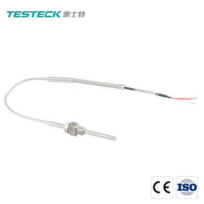 China Class A Armored Cable Bearing Temperature Sensor Pt100 Probe 3 Wire for sale