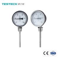 China 100MM Stainless Steel Industrial Bimetal Thermometer Bimetallic Gauge for sale