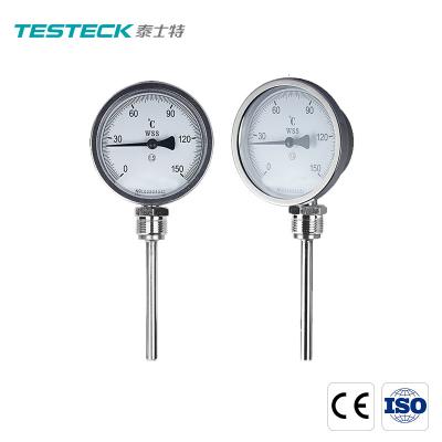 China 100MM Stainless Steel Industrial Bimetal Thermometer Bimetallic Gauge for sale