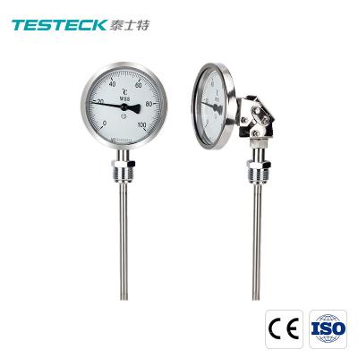 China Wss411 IP55 Bimetal Thermometer For Boiler Pipe Extension Industrial for sale