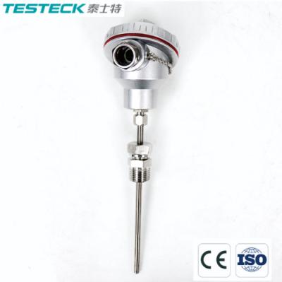 China 24VDC 4-20mA Adjustable Temperature Transmitter Integrated Temperature Sensor PT100 for sale
