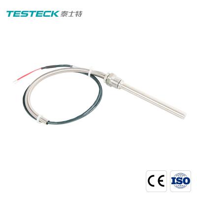 China Fixed Thread SS Probe RTD Temperature Sensor PT100 Single Double Structure for sale