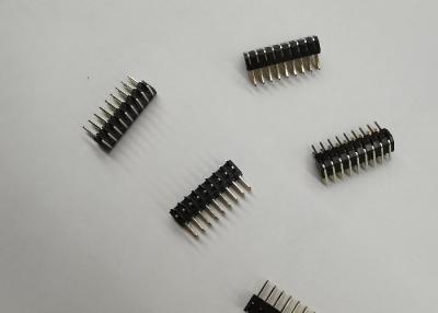 China 2mm Pitch Dual Row Header Connector H=4.0 Right Angle PA9T Black for sale