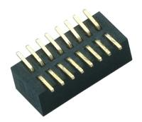 China 2* 8 Pin Brass Gold Flash SMT Box Header Connector 1.0mm PA9T for sale