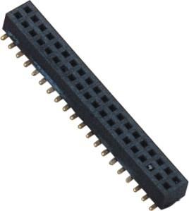 China 1.0mm SMT PA9T Gold Flash 40P Female Header Connector phosphor Bronze for sale