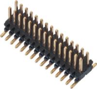China SMT LCP 0.80*1.20 Pin Header Black Dual row  With CAP H=1.4 Reel packing Gold flash ROHS for sale