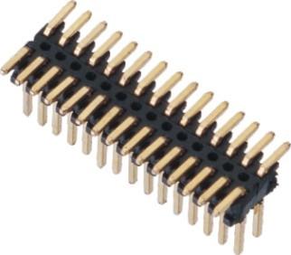 China SMT LCP 0.80*1.20 Pin Header Black Dual row  With CAP H=1.4 Reel packing Gold flash ROHS for sale