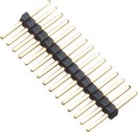 China 1.0mm 1*15P DIP PA9T Black Single Pin Header Connector Pe Bag For PCB Board for sale