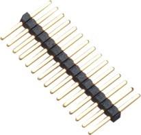China 1.0mm 1*15P DIP PA9T Black Single Pin Header Connector Pe Bag For PCB Board for sale