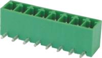 China 3.5mm 1*8P Right angle Terminal Blocks Connector DIP PA66 30％GF UL94V-0 SN Plated for sale