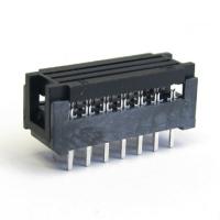 China 1.27 Pitch  14 pin dip socket PBT Black 30%GF Sample Free Contact Material Brass ROHS for sale
