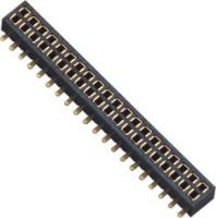 China Female Dual Row Header Connector SMT With Post  1.0AMP 1.27mm H=2.0 for sale