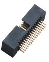 China 1.27* 2.54 Mm Pitch Header 2*15P  H=5.9 Gold Plated Sample Free DIP  PA9T for sale