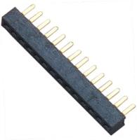 China 15 pin Female Header Connector Single Row Straight DIP for Automobile for sale