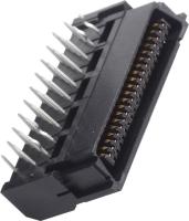 China Male Right Angle 1.27mm Scsi Drive  D Type 40P Pcb IO Connector for sale