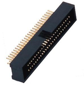 China WCON 1.27mm Pitch Straight 10~100P DIP Box Header board to wire connectors Contact Resistance 20mΩ Max for sale