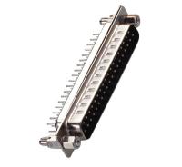 China WCON 180° DIP Type D Sub Connector With Front Nut With Back Fork , DB25 Male for sale