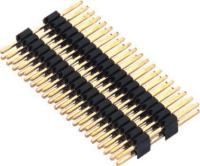 China 1.27mm Pin Header Connector Dual Row Double Plastic PA9T Black Pcb Pin Connector for sale