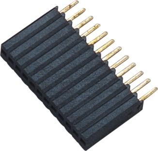 China 1*12P H=8.5 Female Header Connector Connector 1.27 Mm Pitch Phosphor Bronze for sale