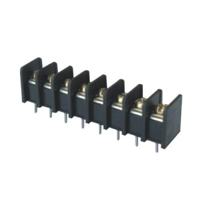 China 7.62mm  terminal Blocks Single row  PA66 black Sn plated 25％GF UL94V-0 Brass for sale