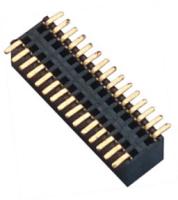 China 0.8MM Female Header Connector Double Row SMT LCP BK  UL94V-0 H=6.3 for sale