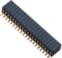 China 1.27mm Female Dual Row Header Connector SMT PA9T BK H=3.5 G/F for sale