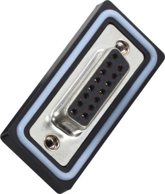 China WCON 15P D SUB Connector Female Dual Rows Solder Type PBT Material Black for sale