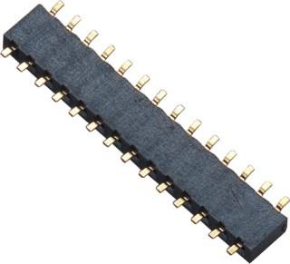 China 2.0mm Female Header Connector PA9T Black phosphor Bronze Solder W=7.3 for sale