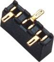 China Female pin header connector 1 * 3 PSMT PA9T BK Gold Flash Tube packing for sale