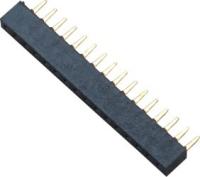 China 2.0 Female Header Connector Single Row Straight PA9T BLACK H=4.3 Strong for sale