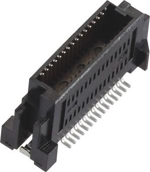 China 0.635mm Board to Board Connector SMT Gold Plated LCP Black/Natural for sale