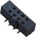 China 2.0 spacing Female Header Connector Dual Row 180° SMT With Bump for sale