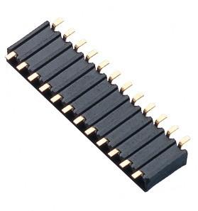 China SMT 2.54mm Female Header Connector  PA9T UL94V-0 Single Row for sale