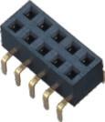 China 2.54mm Female 2 * 5P Dual Row Header Connector Centipede Foot Mother Connector for sale