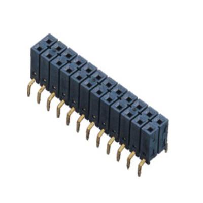 China 2.54 Double row Female Header Connector Provision Breaked H=8.5 For the use of plug and pin for sale